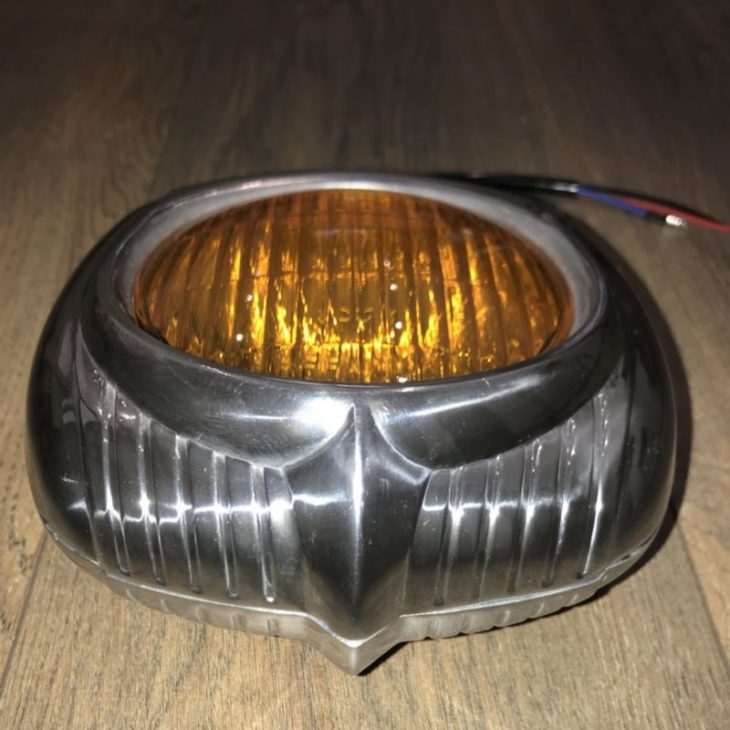 Vintage Yellow lens Motorcycle Headlight Electroline - School Of Cool