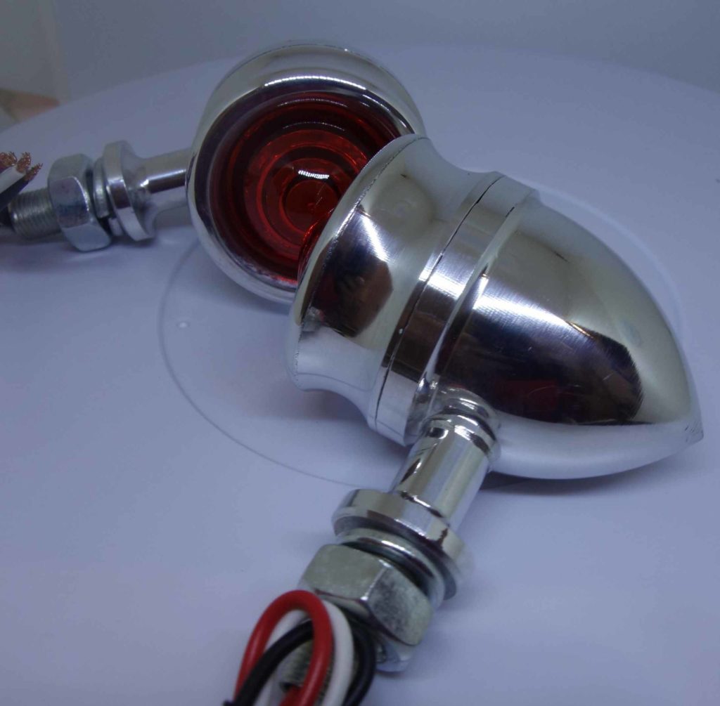 EDGE CUT VINTAGE TURN SIGNAL RED LENS - school of cool