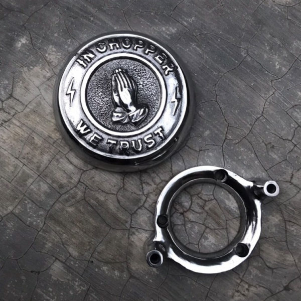 Air Carburator Cover "In Chopper We Trust" - school of cool